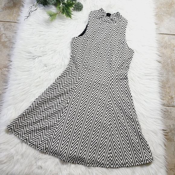 Monteau | Dresses | Monteau Womens Sleeveless Black And White Dress ...